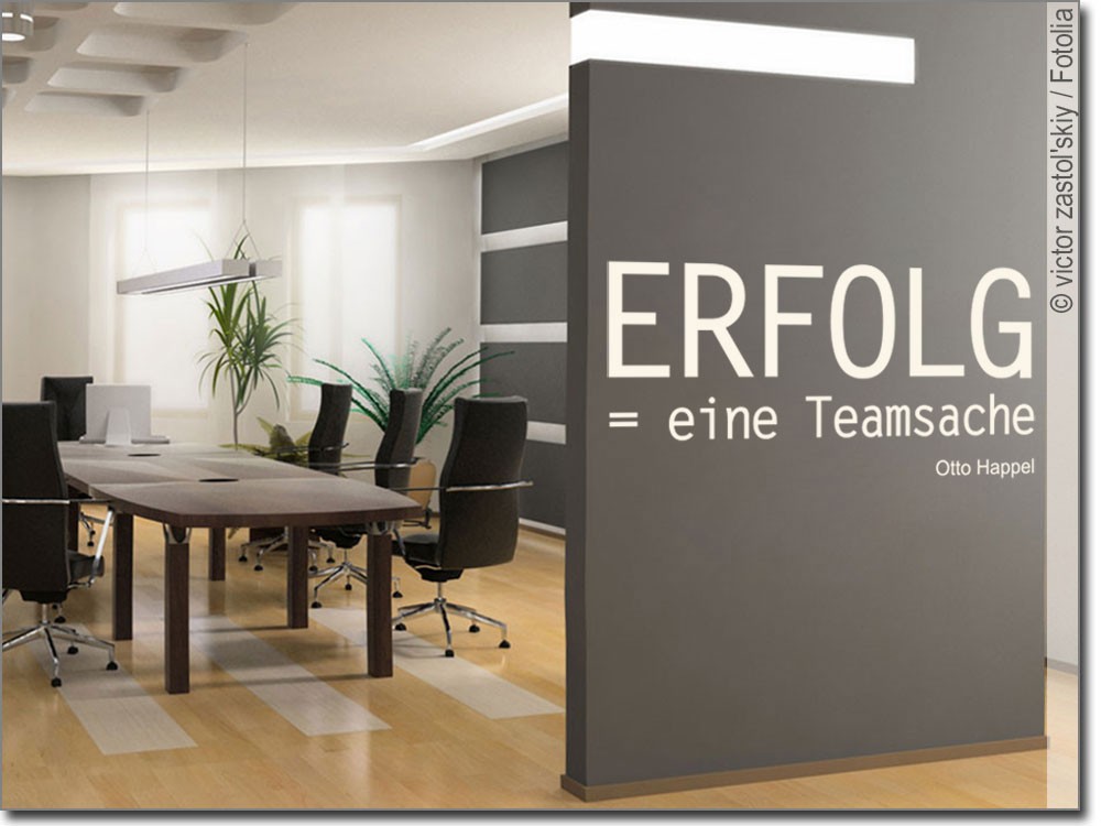 Wandzitat Erfolg=eine Teamsache von Otto Happel