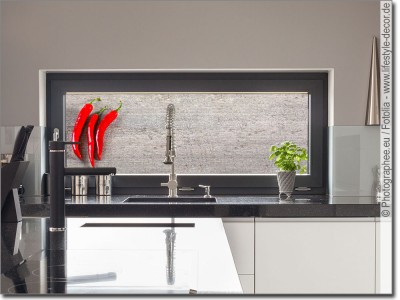Passgenaue Fensterfolie mit Foto Gewürze